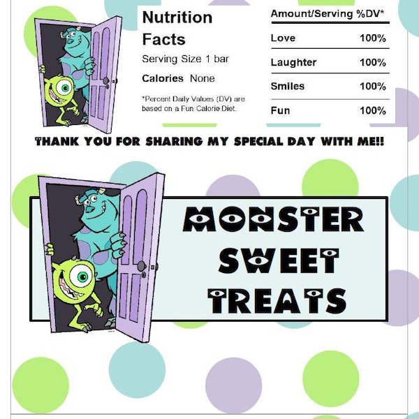 Monster Inc Favors - Etsy