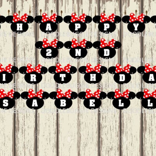 Minnie Mouse Banner - Etsy