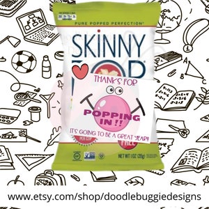 Teacher's Thanks for Popping in Cards, Printable, School Instant ...