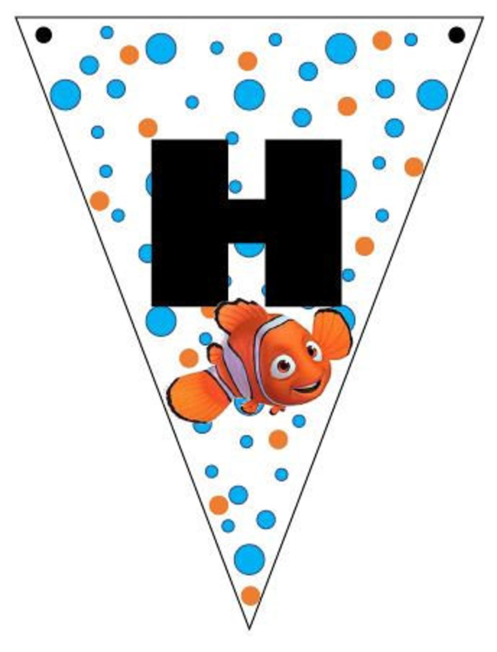 Finding Nemo Happy Birthday Banner PDF File Nemo Birthday - Etsy