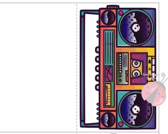 Boombox Printable - Etsy