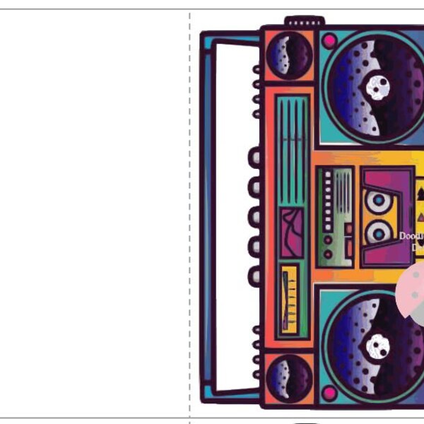 Boombox Printable - Etsy