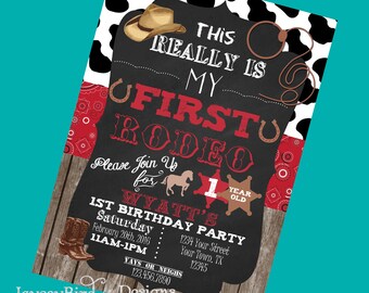 My First Rodeo Birthday Invitation | Etsy
