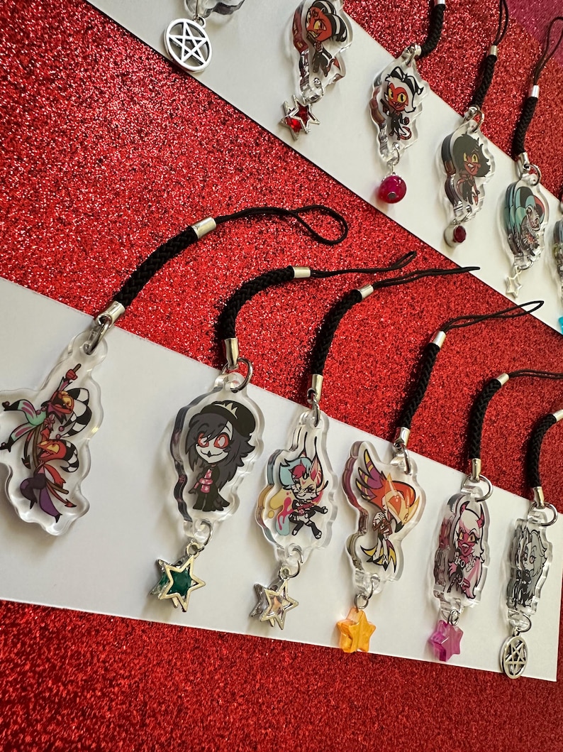 Helluva Boss Phone Charm Stolas Blitz Moxxie Fizzaroli - Etsy