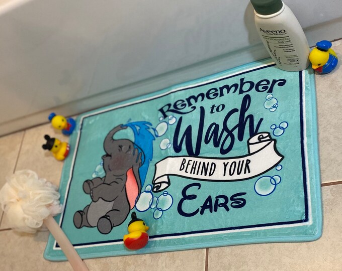 Plush Dumbo Non-slip Bath Mat - Etsy