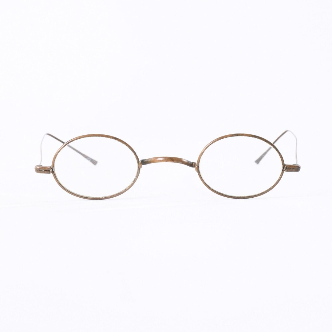 Antique Late 1800s - Edwardian Oval Brass Reading Glasses | Genuine ...