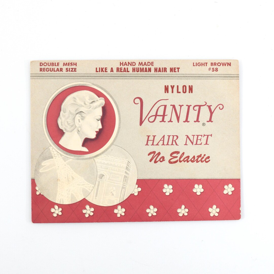 Vintage 1940s Light Brown Double Mesh Nylon Hair Net by Vanity True ...