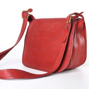 Vintage 1970s Red Leather Classic Pouch Purse 9170 by Coach - Etsy