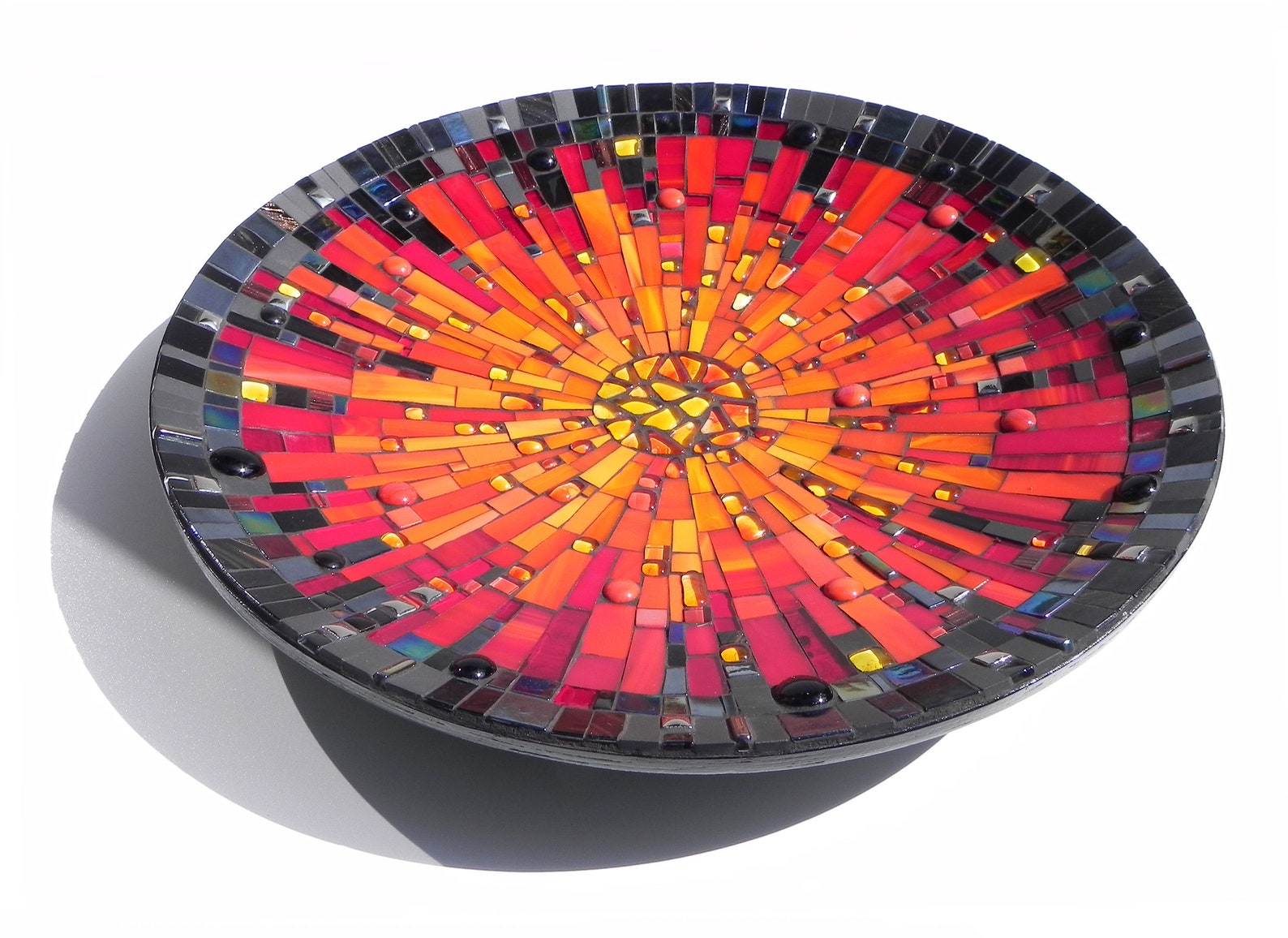 Mosaic Art black Hole, Mosaic Dish, Platter, Bowl, Large, Table ...
