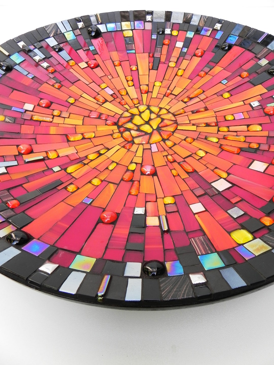 Mosaic Art black Hole, Mosaic Dish, Platter, Bowl, Large, Table ...