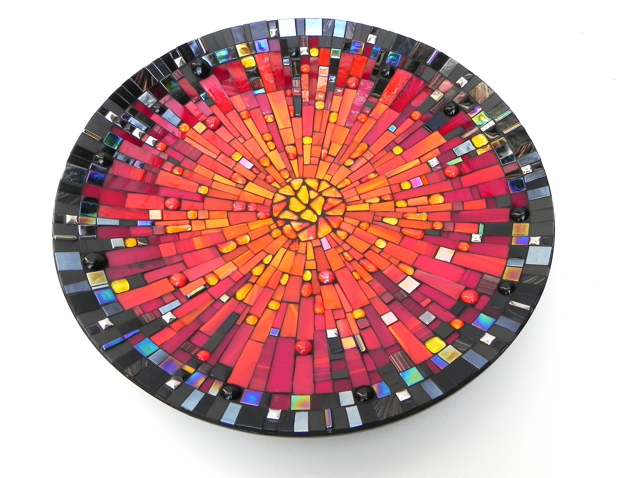 Mosaic Art black Hole, Mosaic Dish, Platter, Bowl, Large, Table ...
