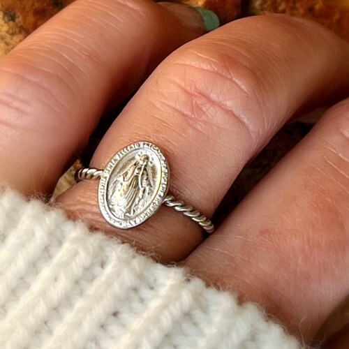 Sterling Silver Religious Ring - Etsy