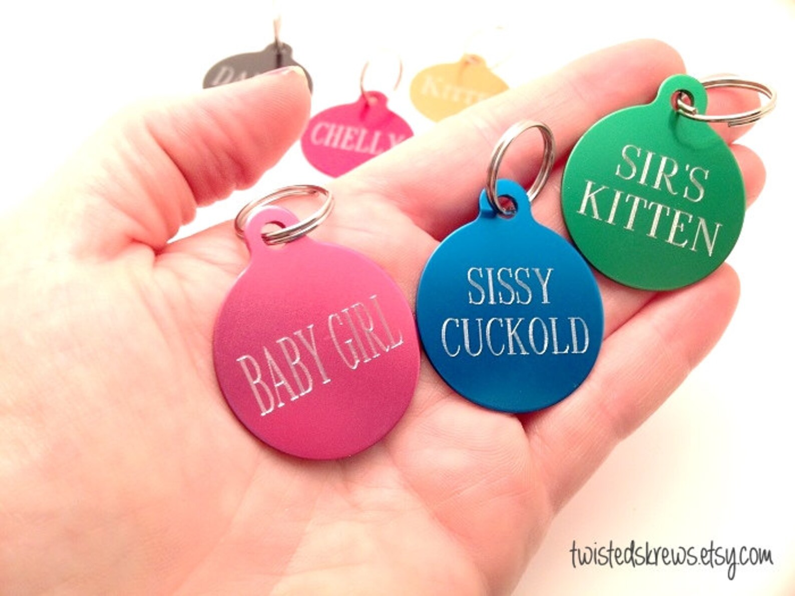 BDSM COLLAR TAG Custom Engraving on Both Sides Christmas Gifts - Etsy