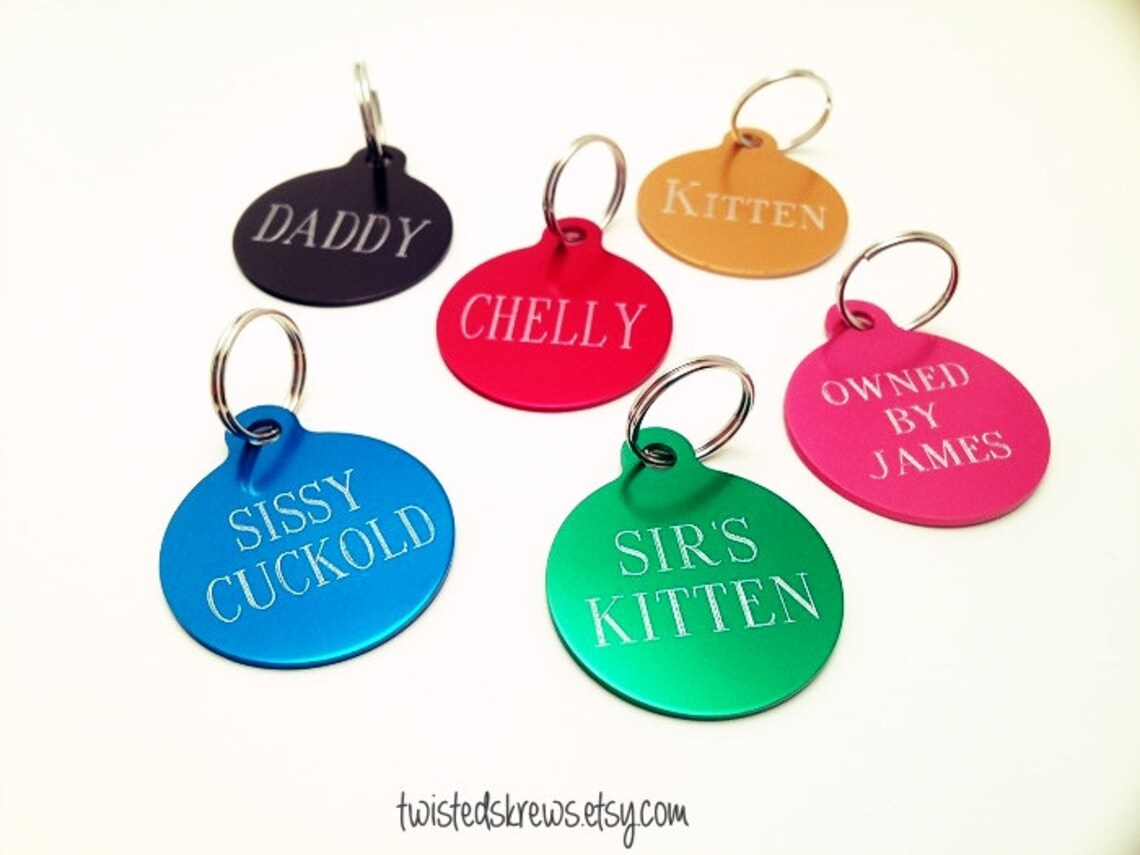 BDSM COLLAR TAG Custom Engraving on Both Sides Christmas Gifts - Etsy