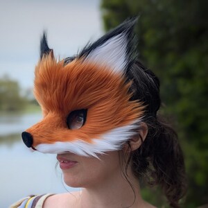 Faux Fur Red Fox Mask, Handmade - Etsy