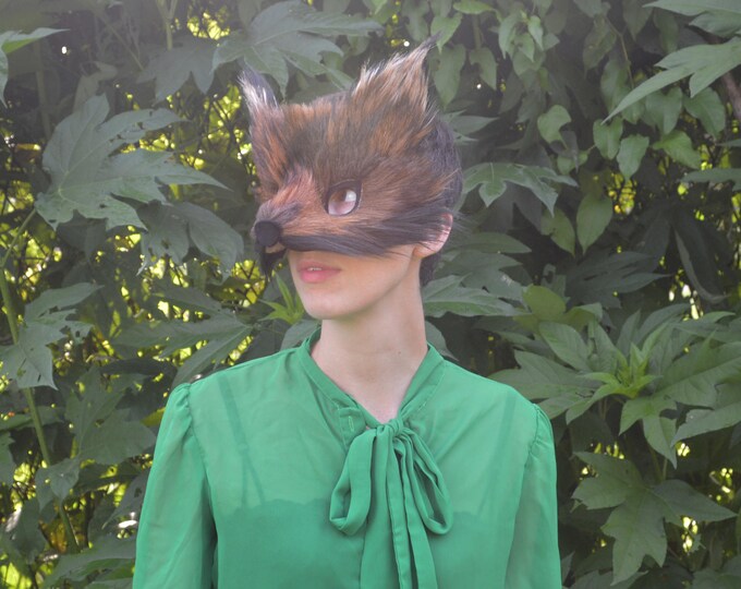 Dark Forest Fox Mask, Handmade - Etsy