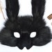 Black Rabbit Mask, Handmade - Etsy