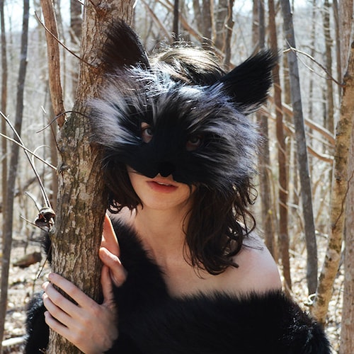 Faux Fur Red Fox Mask Handmade - Etsy