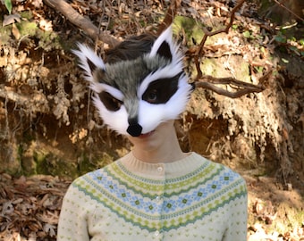 Raccoon mask | Etsy