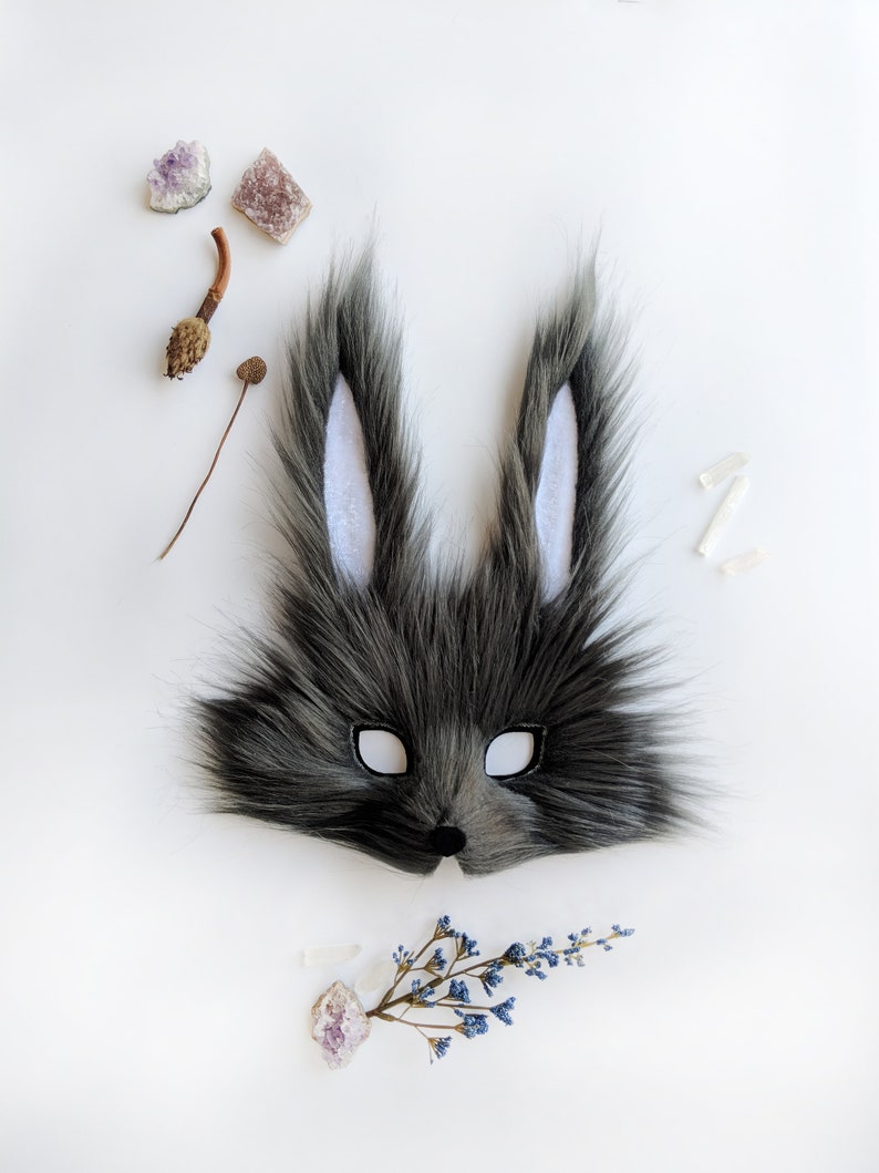 Slate Rabbit Mask, Handmade - Etsy UK