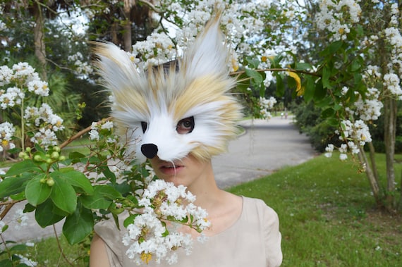 Faux Fur Fennec Fox Mask Handmade | Etsy Australia