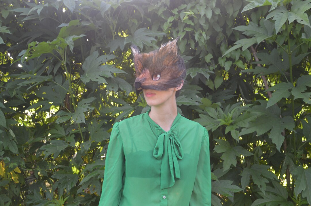 Dark Forest Fox Mask, Handmade - Etsy