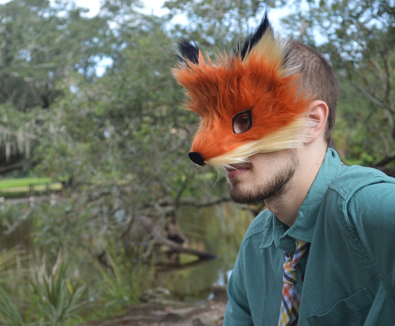 Red & Tan Fox Mask - Etsy