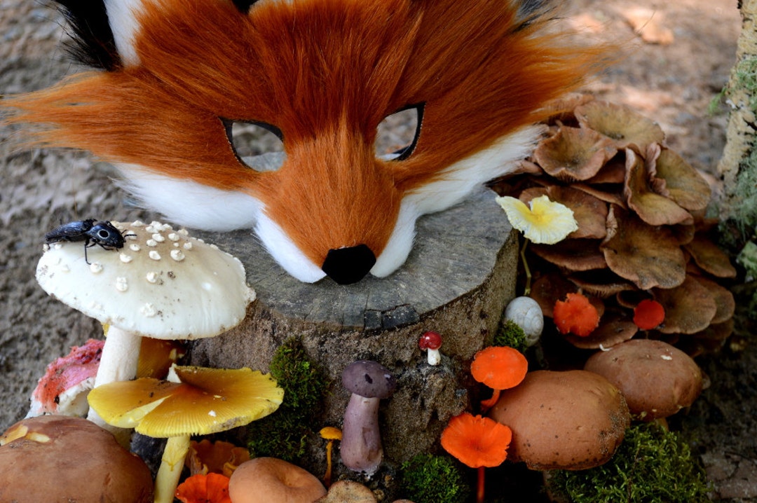 Faux Fur Red Fox Mask Handmade - Etsy