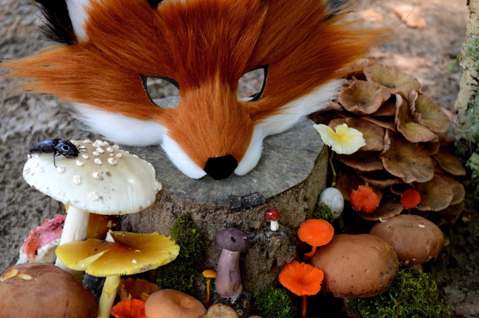 Faux Fur Red Fox Mask Handmade - Etsy