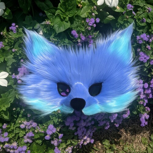 Faux Fur Red Fox Mask Handmade | Etsy