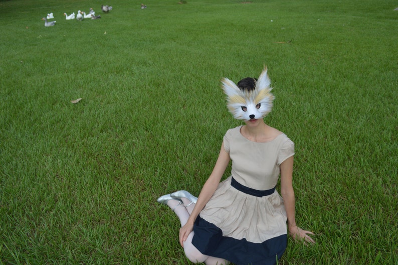 Faux Fur Fennec Fox Mask, Handmade - Etsy