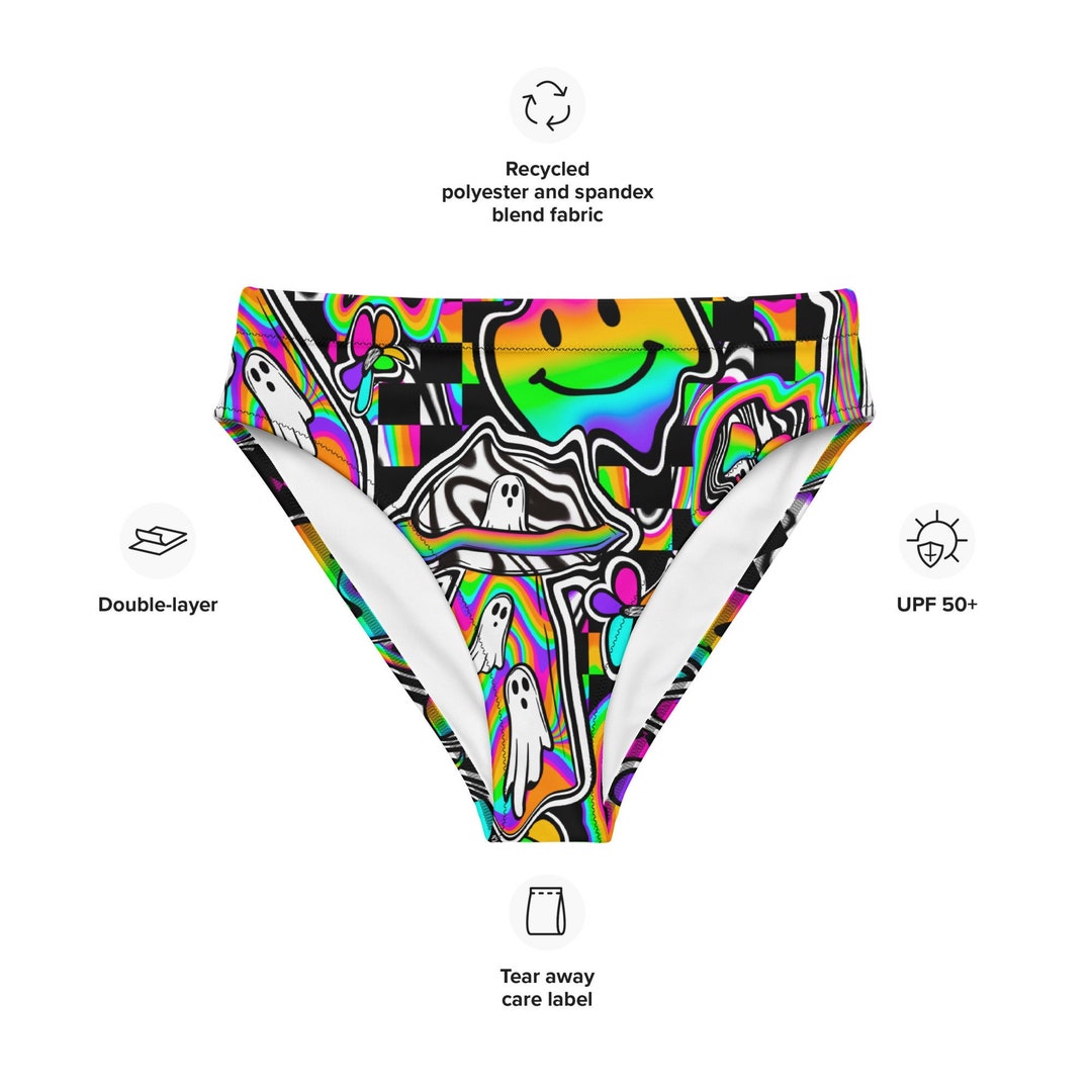 Trippy Rave Bottoms Rainbow, Rave Outfit Women Set, Plus Size Rave ...