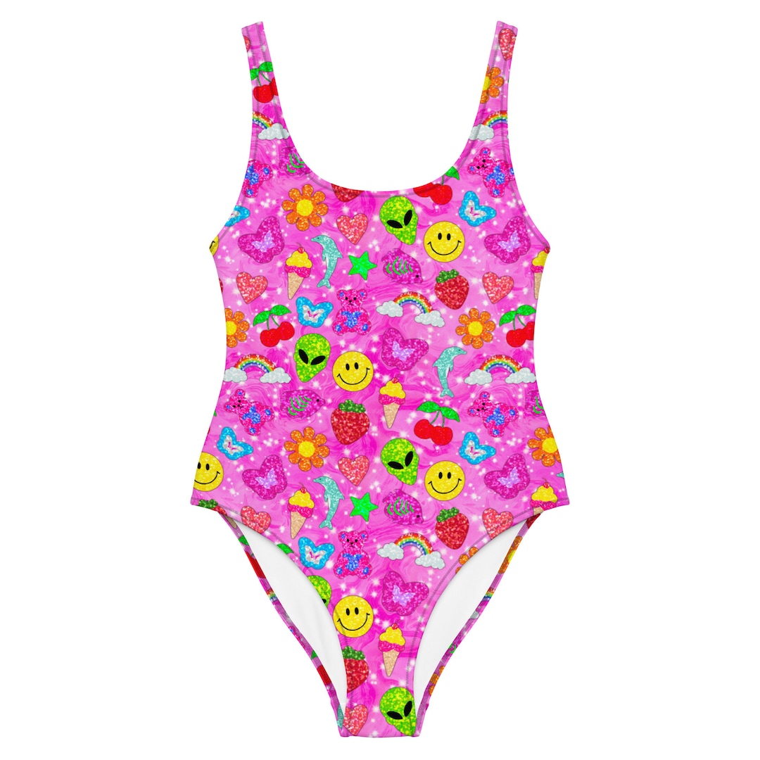Pink Neon Rave Bodysuit, Plus Size Rave Outfit Set Women, Festival and ...