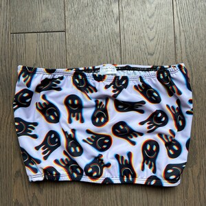 Happy Trippin Smiley Face Rave Top, Rave Outfit, Womens Rave Clothing ...