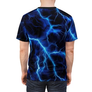 Mens Blue Lightning Rave Shirt, Mens Rave Outfit, Couples Matching Rave ...