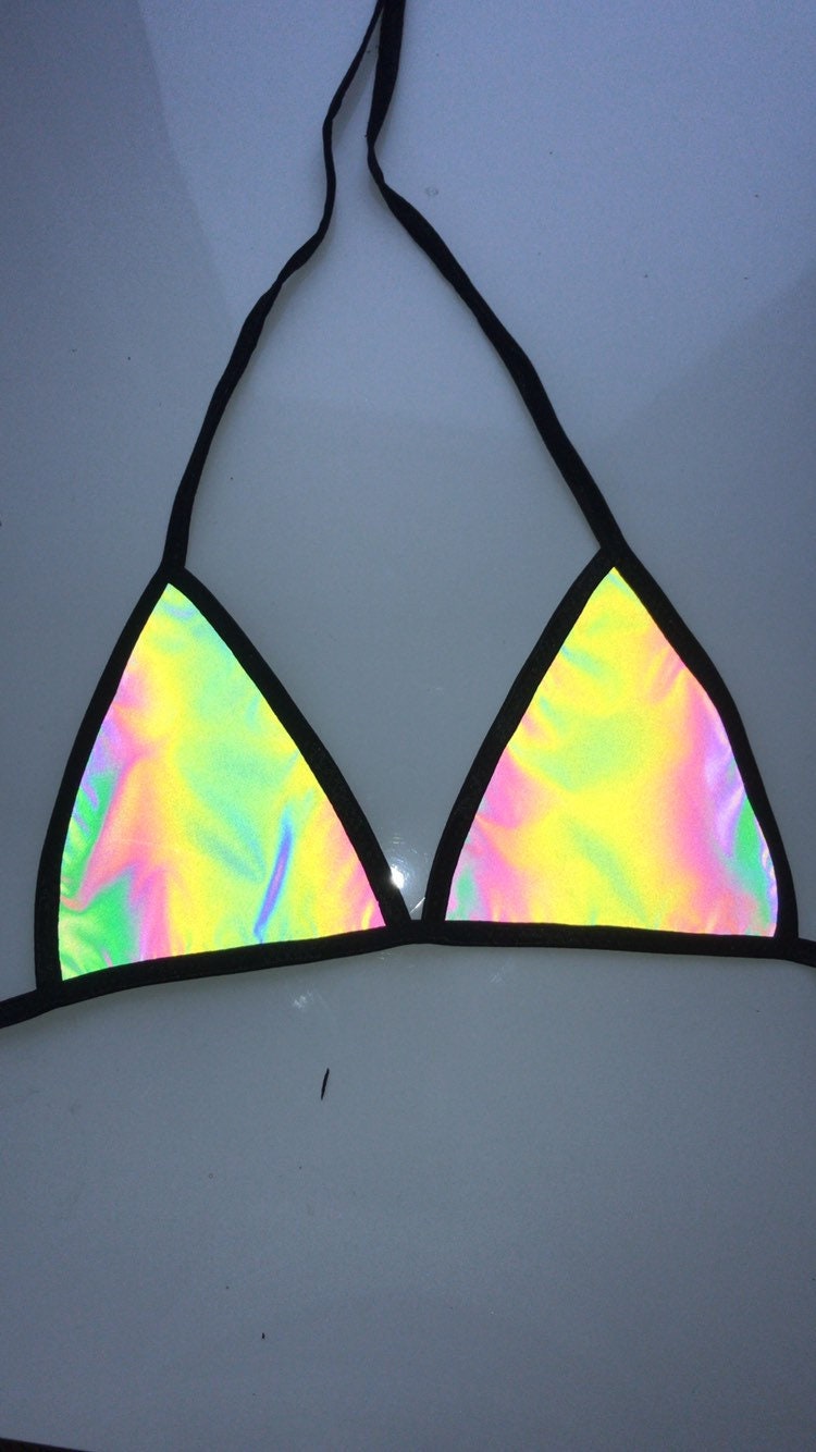 Rainbow Rave Bralette Rave Top Wrap Bralette Reflective - Etsy UK