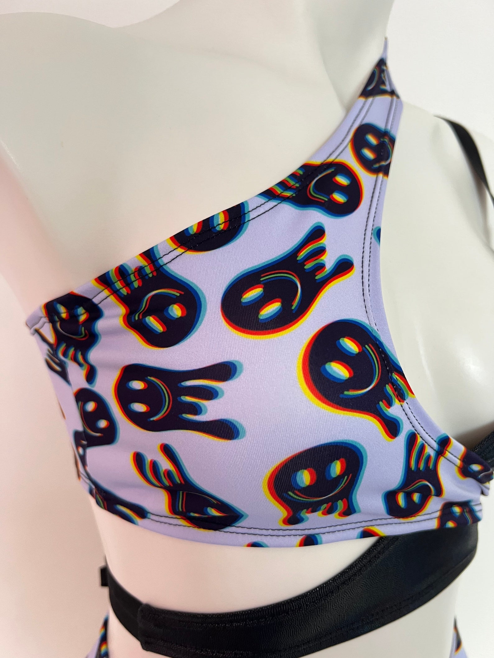Happy Trippin Smiley Face Rave Top, Rave Outfit, Womens Rave Clothing ...