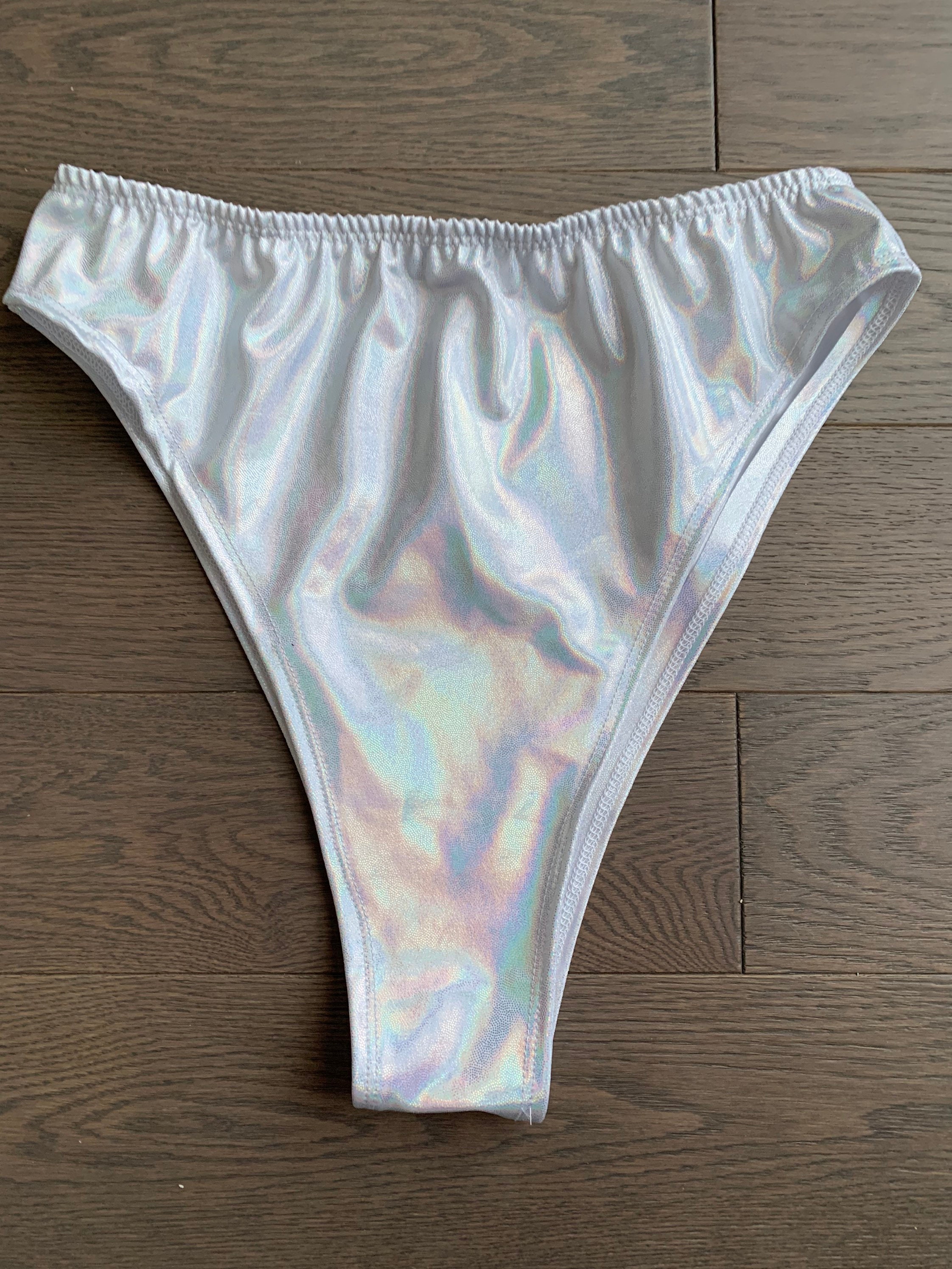 White Holographic Rave Bottoms Thigh High Bottoms High Etsy 日本