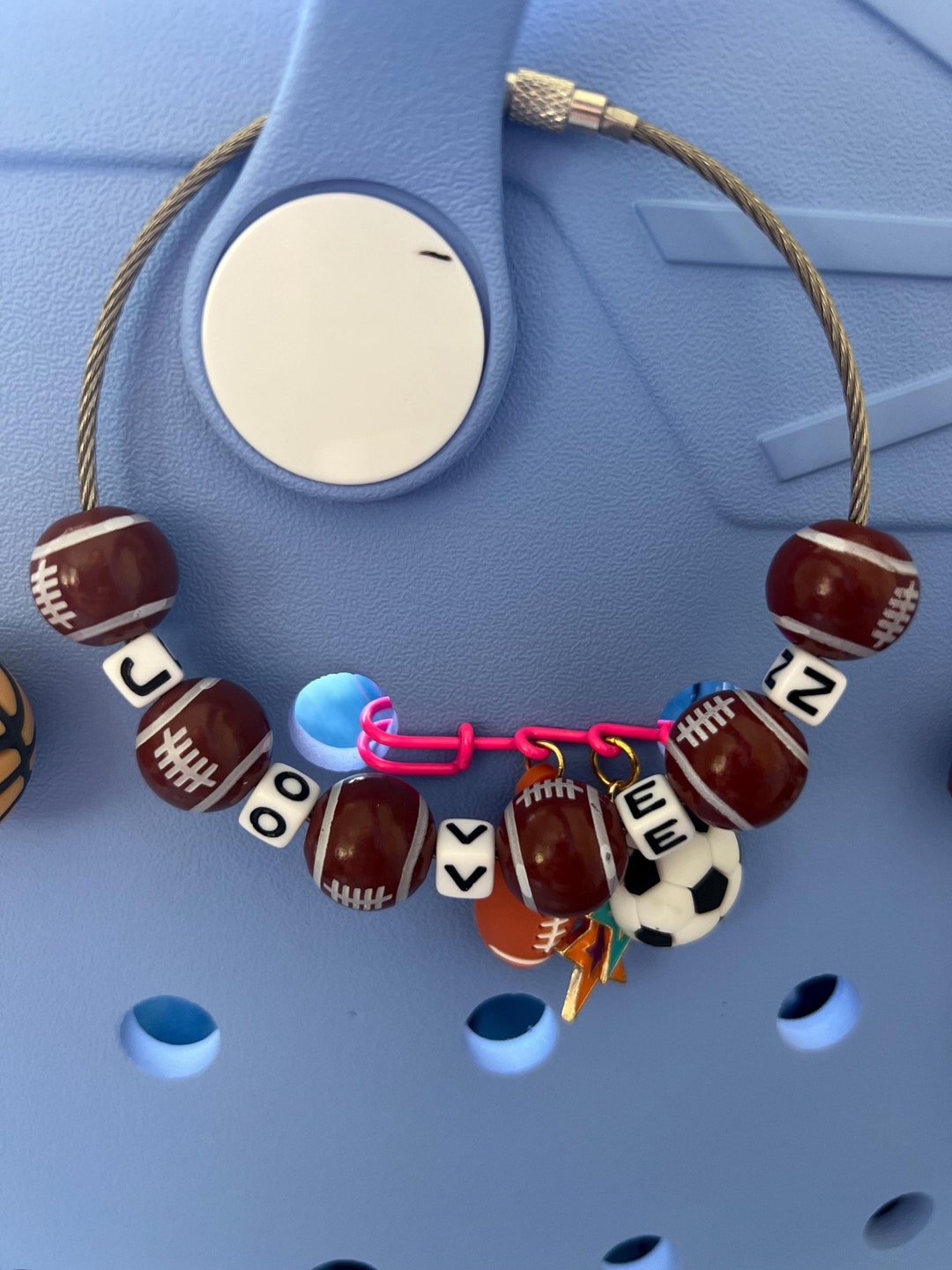 Custom Football Charms for Bogg Bag | Football Charms for Backpack ...