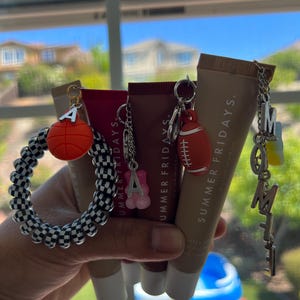 Lip Balm Charm Chain | Lip Gloss Charm Chain - Custom Charm Chain | Lip ...