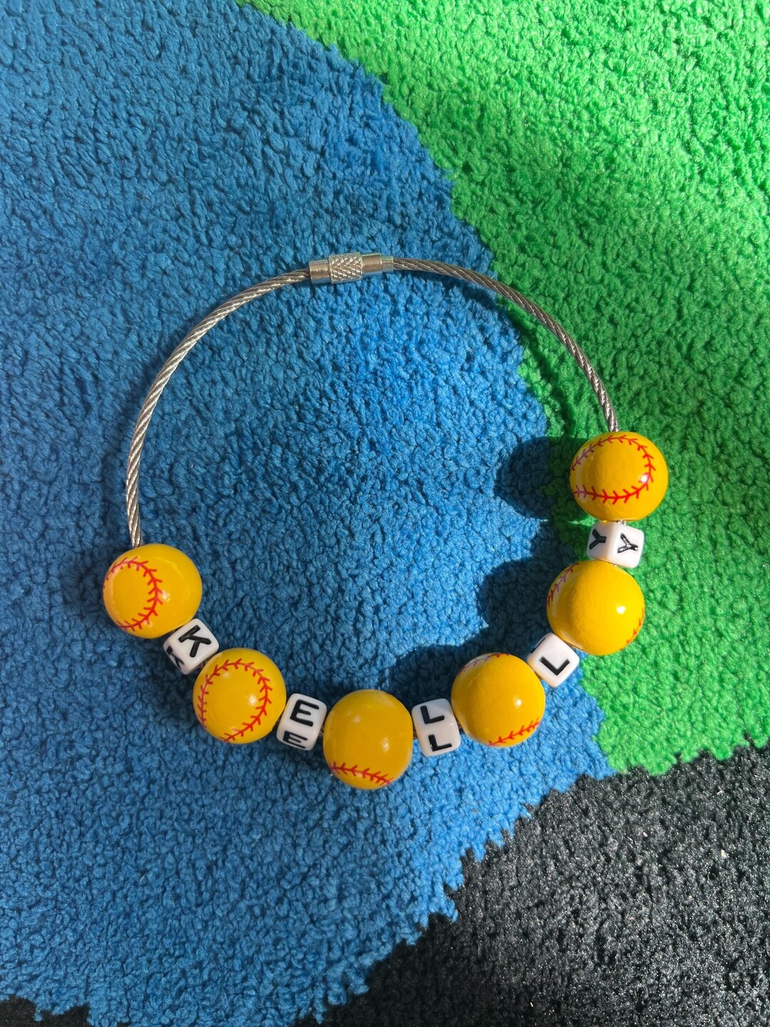 Softball Bag Charm - Custom Name | Softball Keychain for Backpack ...