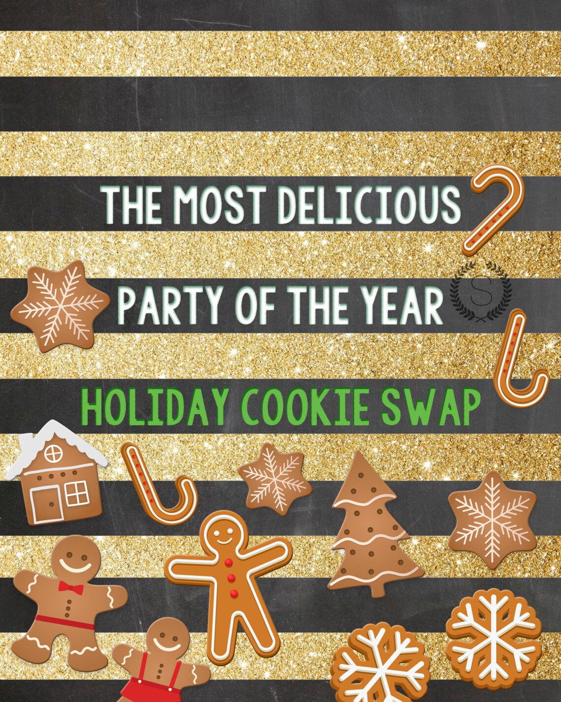 Holiday Party Cookie Swap Christmas Party Prints Christmas Party Ideas ...