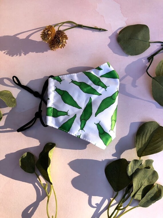 Green Slugs Face Mask Adjustable With Filter Pocket Funny | Etsy