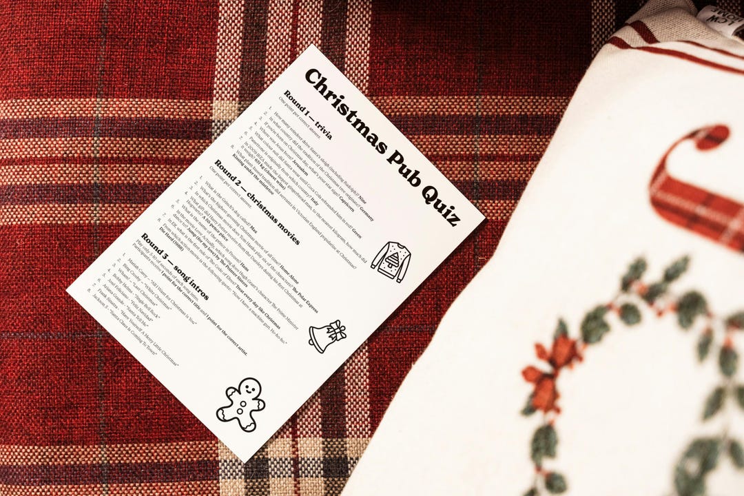 Printable Christmas Quiz, Christmas Pub Quiz With Answers, Christmas ...