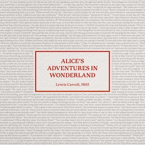 Alice in Wonderland Poster Full Text Download, Printable Alice in ...