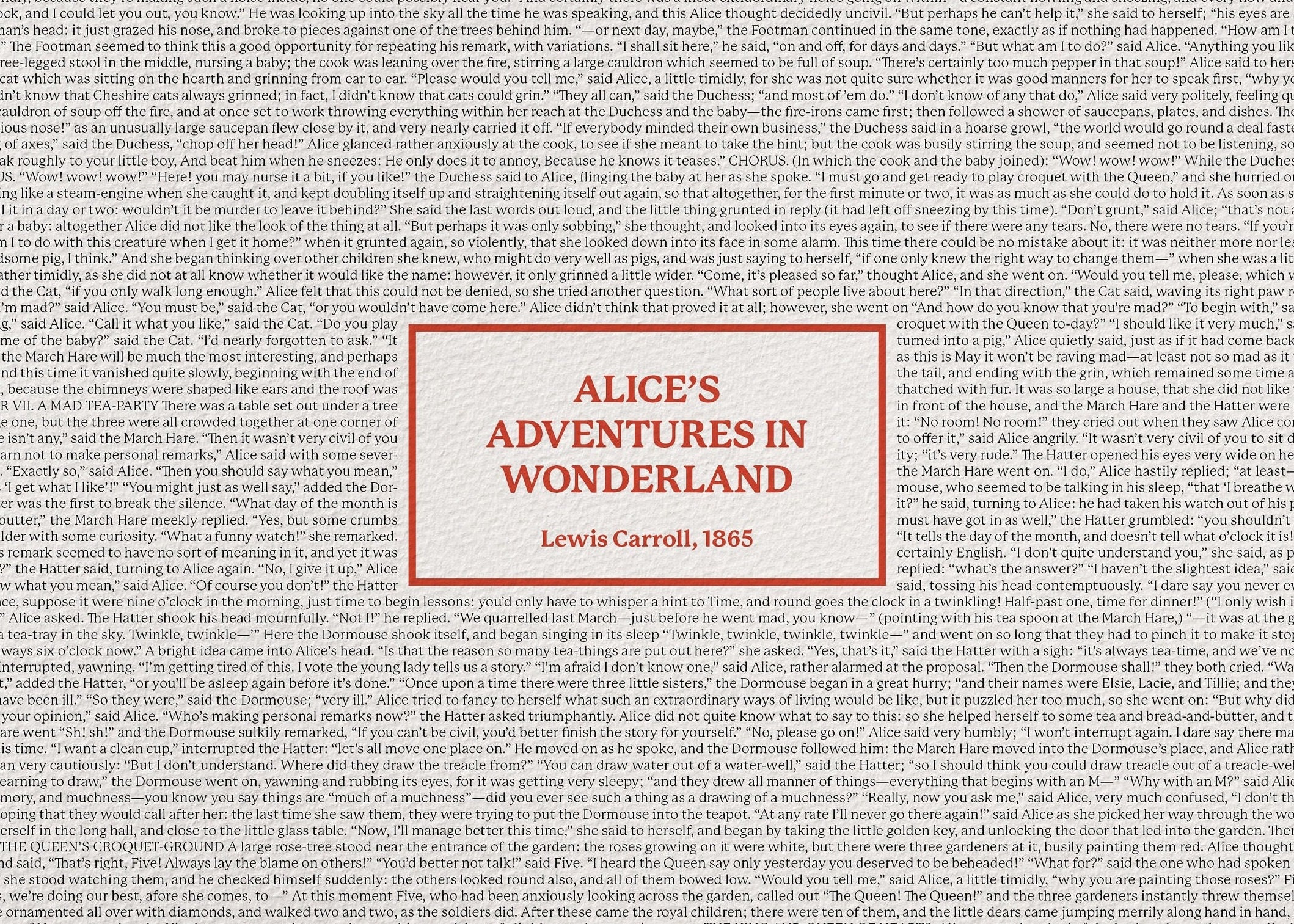 Alice in Wonderland Poster Full Text Download, Printable Alice in ...