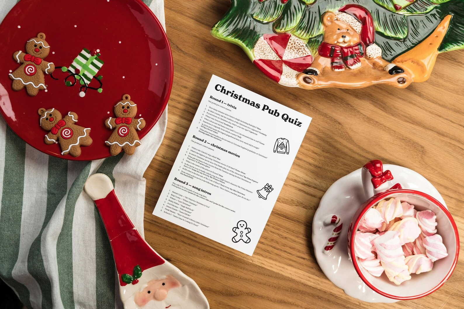 Printable Christmas Quiz, Christmas Pub Quiz With Answers, Christmas ...