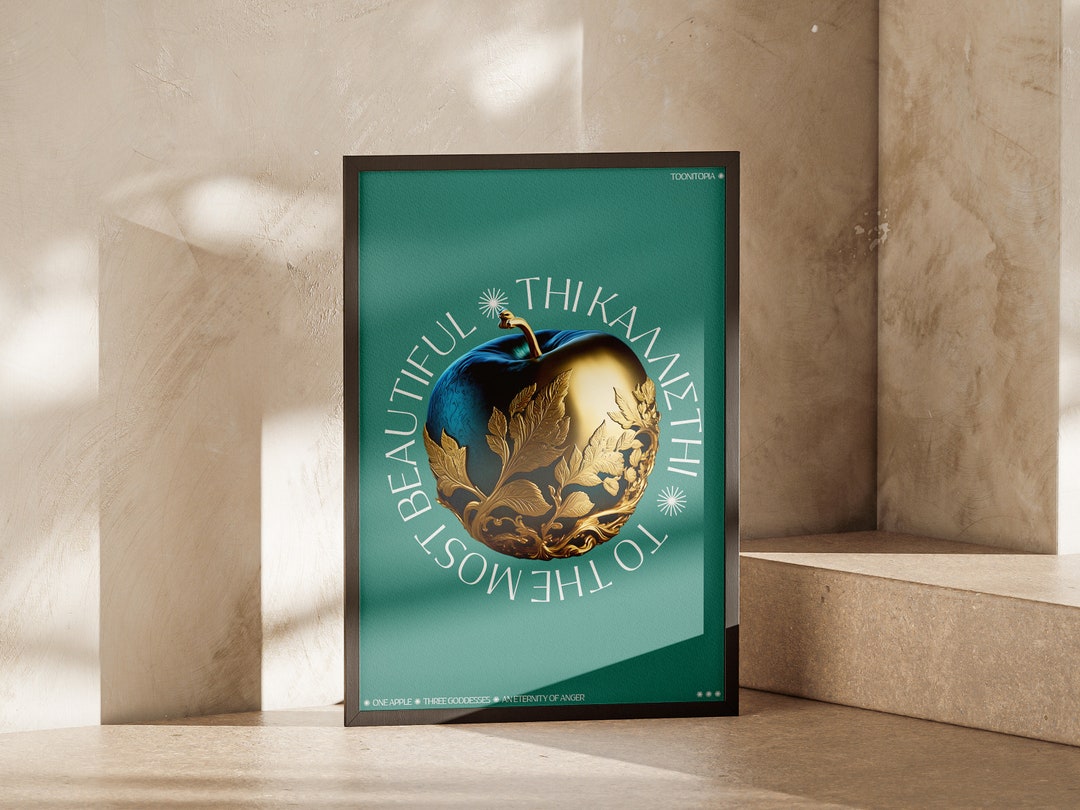 Apple of Paris Poster, Printable Download Greek Mythology, Art Print ...