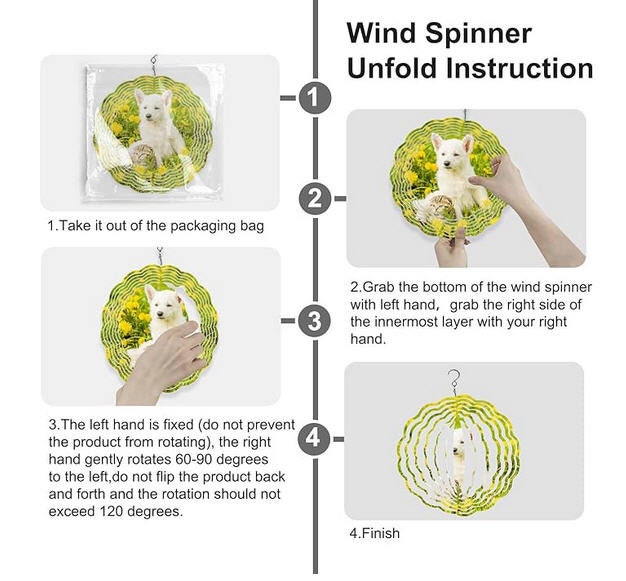 8" Hummingbird Hanging Kinetic Wind Spinner W/stabilizer Drop, Wind ...