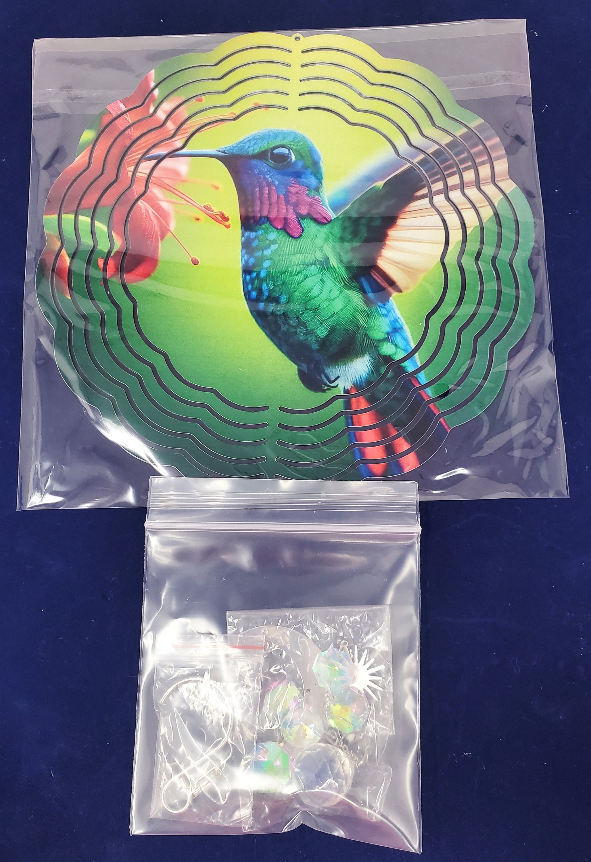 8" Hummingbird Hanging Kinetic Wind Spinner W/stabilizer Drop, Wind ...